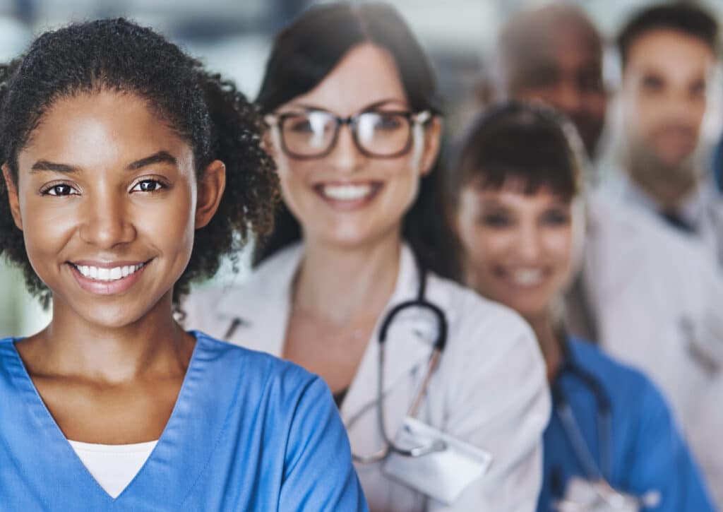 The team that saves lives. Portrait of a diverse team of doctors ...